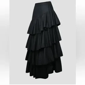 Skirts | Uozee Stylish Selection Aline High Waisted Falbala Solid Color ...